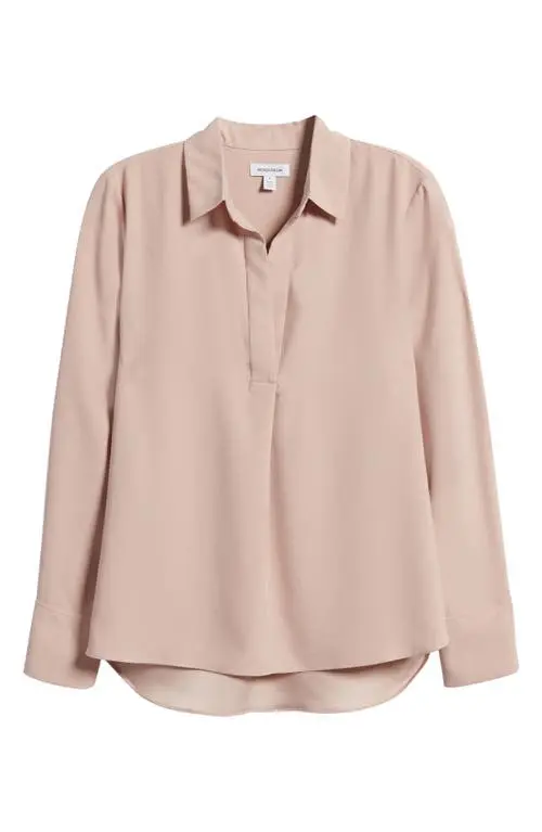 Nordstrom Popover Blouse With High/low Hem