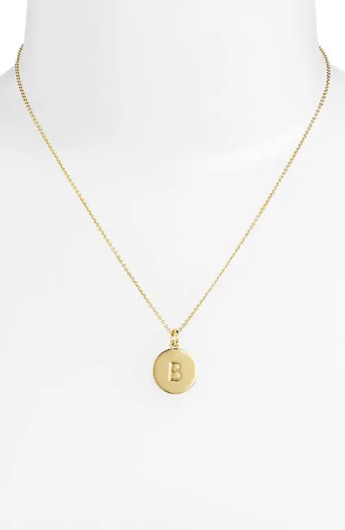 Kate Spade New York Initial Pendant Necklace - B- Gold