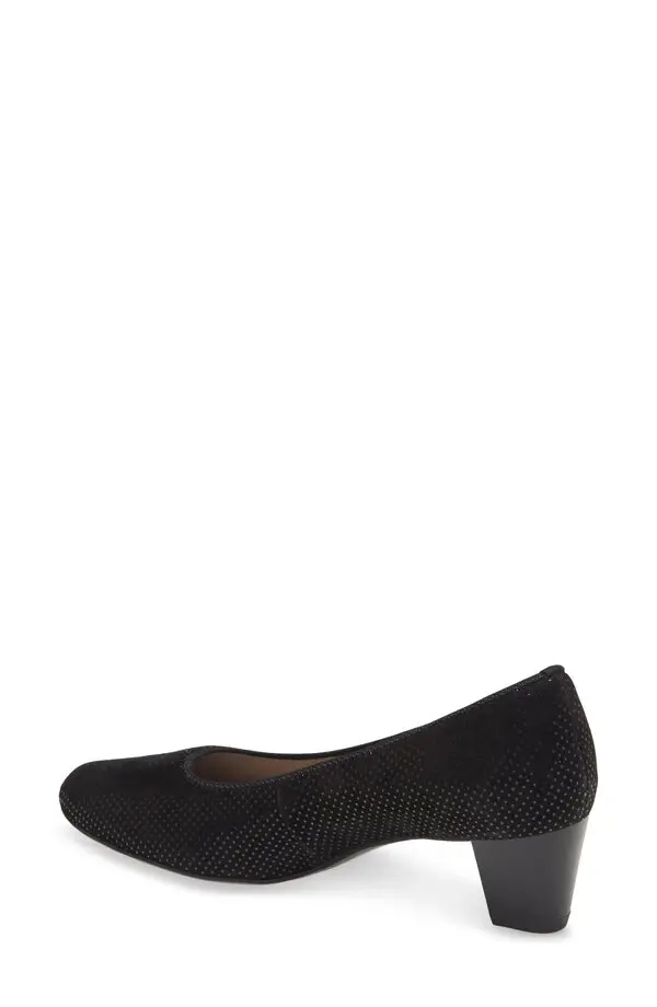 ARA Kelly Pump - Black Punti Suede