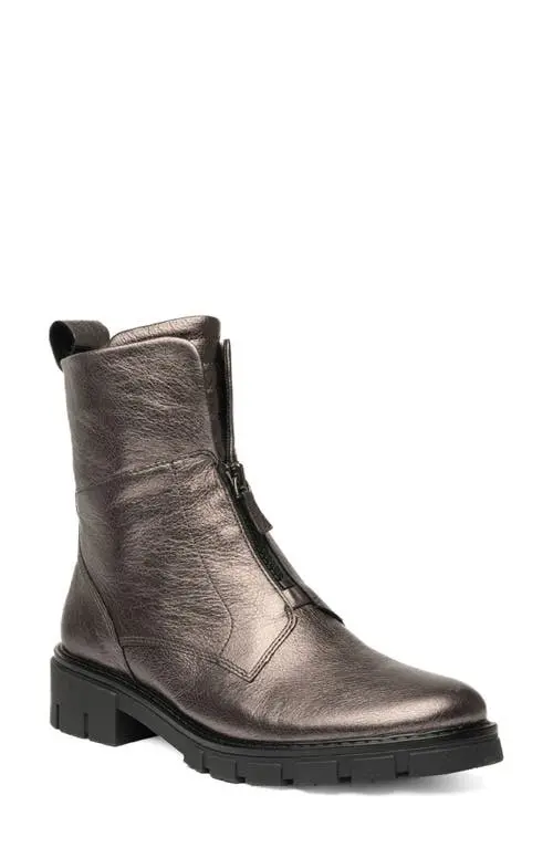 ARA Deon Leather Bootie - Silver