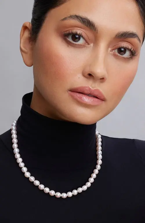 Lagos Luna Pearl Necklace - Silver
