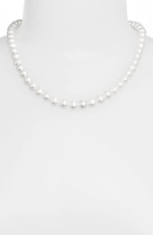 Lagos Luna Pearl Necklace - Silver