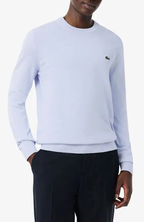 Lacoste Cotton Jersey Crewneck Sweater - Phoenix Blue