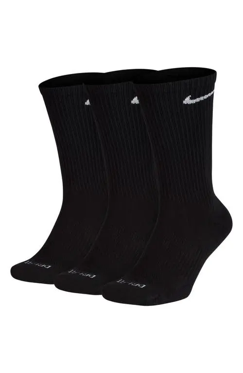 Nike Everyday Plus Cushion Crew Training Socks 3 Pack - Black/ White