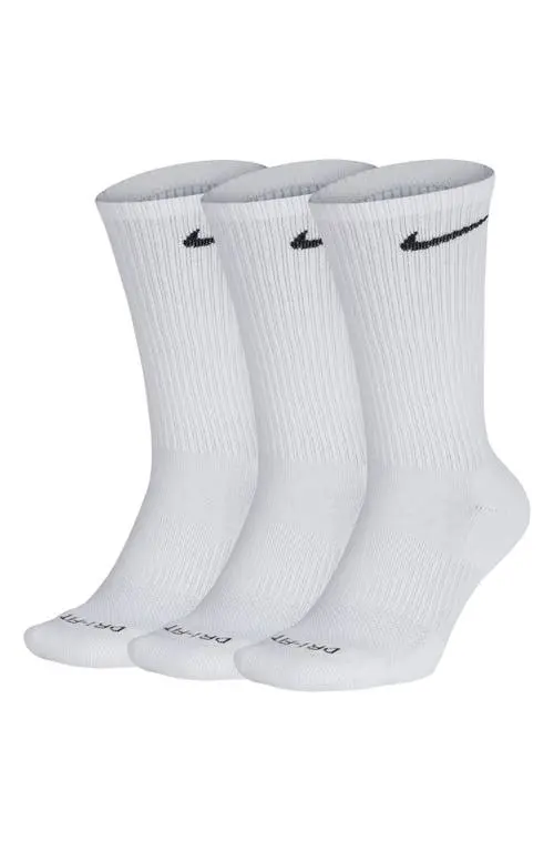 Nike Everyday Plus Cushion Crew Training Socks 3 Pack - White/ Black
