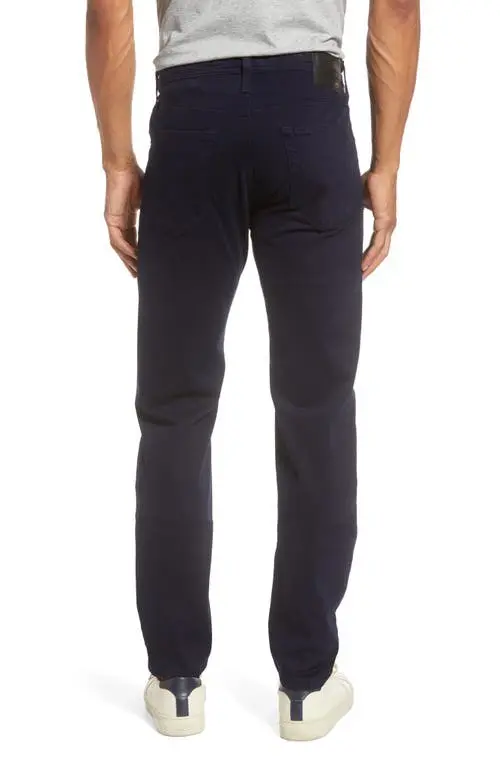 Ag Tellis Sueded Stretch Sateen Slim Leg Pants - Rich Navy