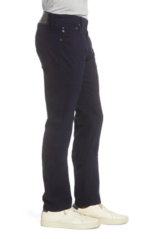 Ag Tellis Sueded Stretch Sateen Slim Leg Pants - Rich Navy