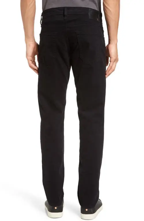 Ag Tellis Sueded Stretch Sateen Slim Leg Pants - Super Black