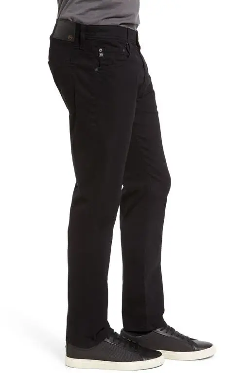Ag Tellis Sueded Stretch Sateen Slim Leg Pants - Super Black