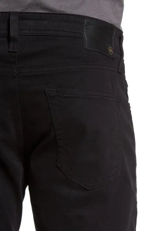 Ag Tellis Sueded Stretch Sateen Slim Leg Pants - Super Black