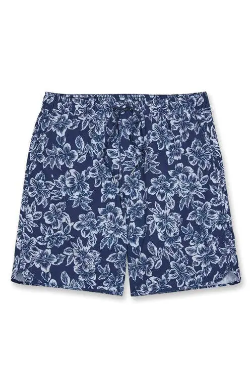 FAIR HARBOR Anchor Swim Trunks - Navy Botanical