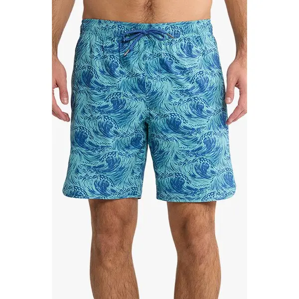 FAIR HARBOR Anchor Swim Trunks - Rushing Waves