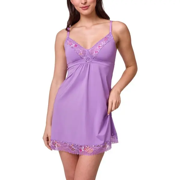 MONTELLE INTIMATES Lace Bust Support Chemise - Tulip/tulip Field