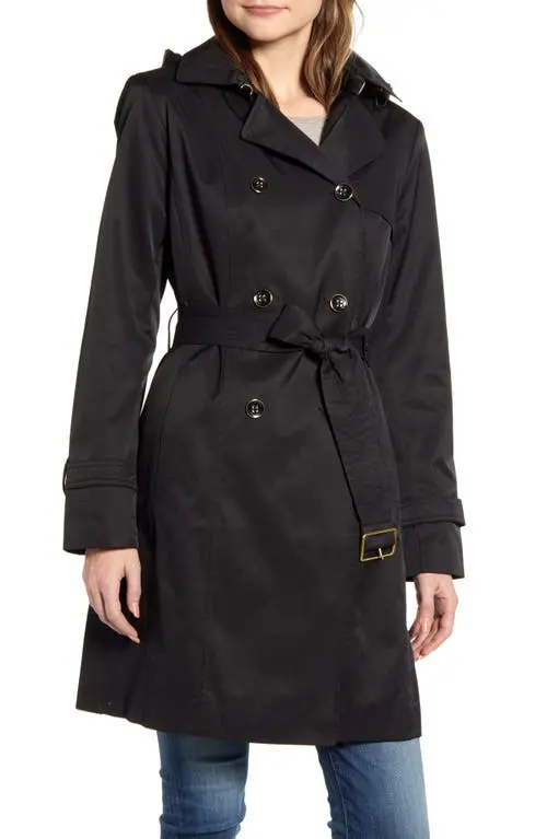 Cole Haan Hooded Trench Coat