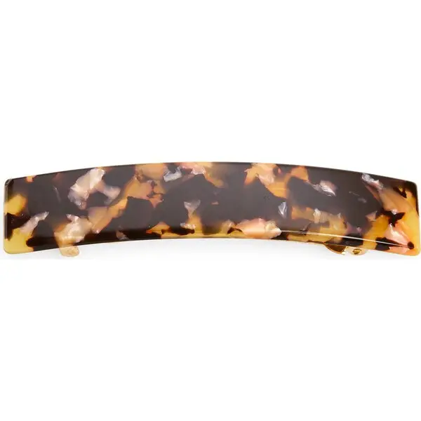 France Luxe Rectangular Barrette - Pink