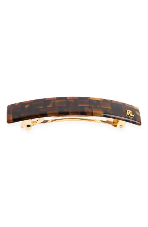 France Luxe Rectangular Barrette - Umber