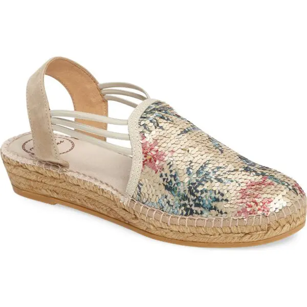 TONI PONS Noa Espadrille Sandal - Multi Fabric/beige Suede
