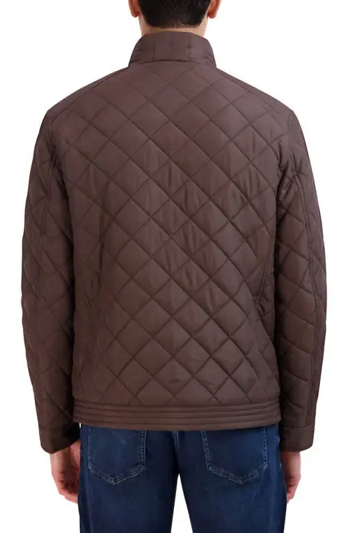 Cole Haan Quilted Faux Fur Lined Jacket - Wren