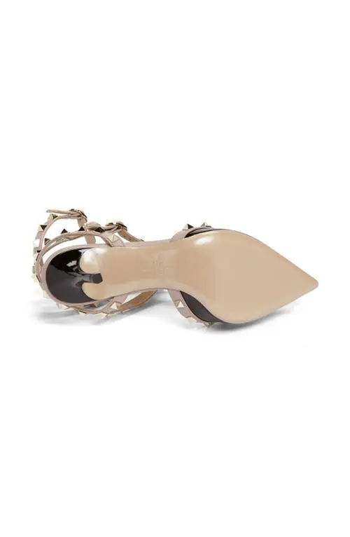 Valentino Garavani Rockstud Strappy Pumps - N91 Nero/poudre