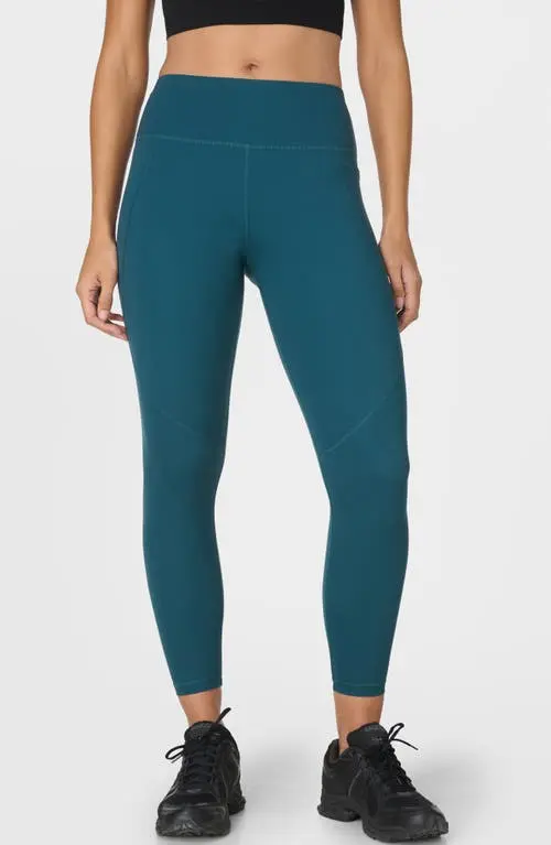 Sweaty Betty Power 7/8 Workout Pocket Leggings - Deep Green