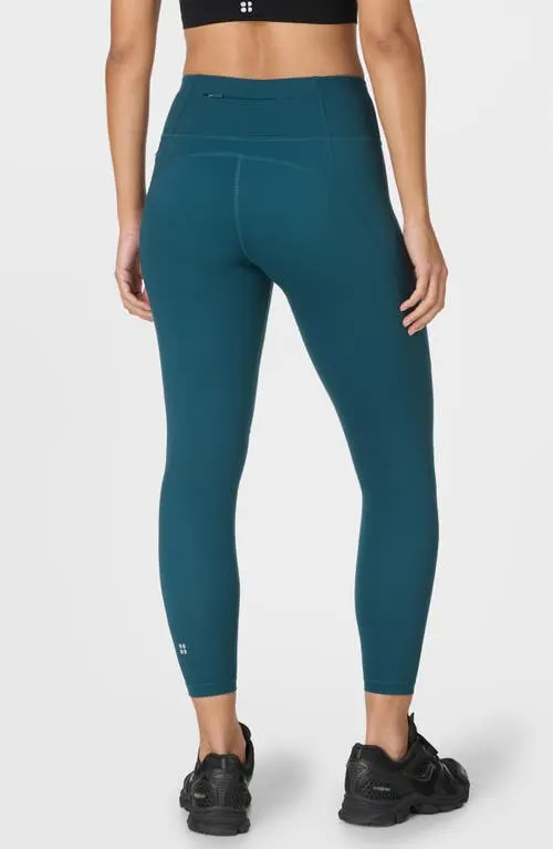 Sweaty Betty Power 7/8 Workout Pocket Leggings - Deep Green