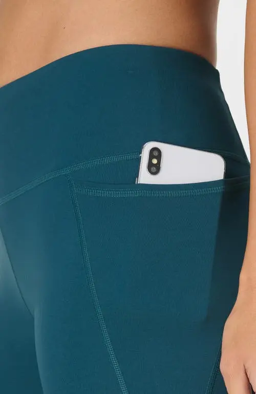 Sweaty Betty Power 7/8 Workout Pocket Leggings - Deep Green