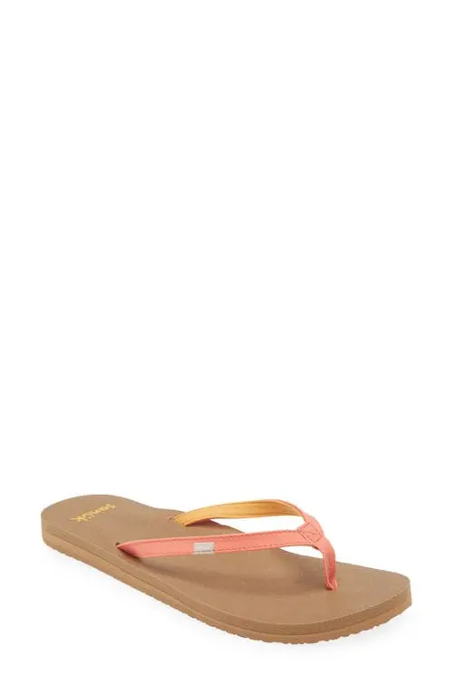 Sanuk Yoga Joy Flip-flop - Fusion Coral