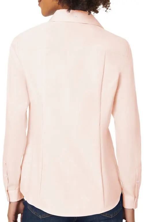 Jones New York Solid Cotton Shirt - Rose