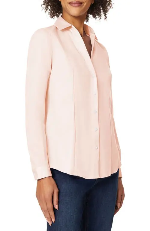 Jones New York Solid Cotton Shirt - Rose
