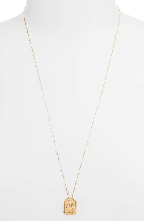 Jennifer Zeuner Jewelry Kiana Zodiac Pendant Necklace - Scorpio Gold