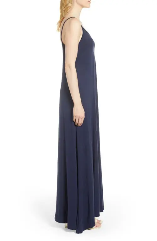 Loveappella Stretch-knit Maxi Dress - Midnight Blue