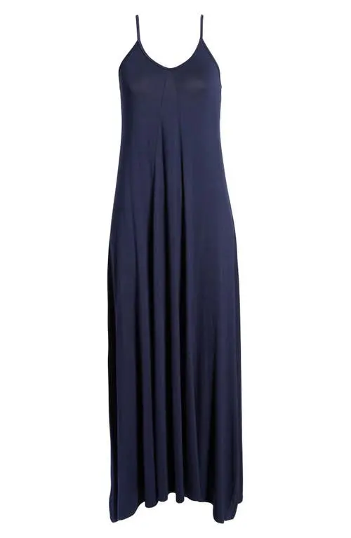 Loveappella Stretch-knit Maxi Dress - Navy