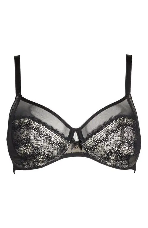 Chantelle Rivele Moi Perfect Fit Underwire Bra - Black/nude