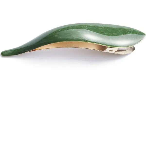 FICCARE Maximas Silky Hair Clip - Pearlized Jade/ Gold