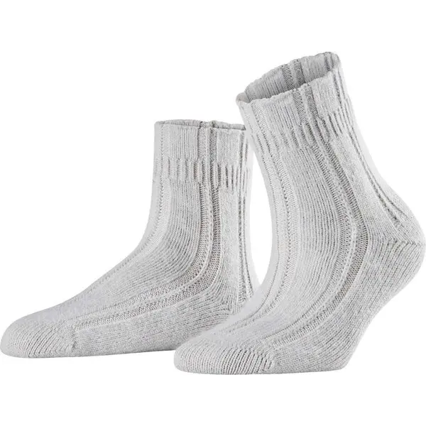 Falke Knit Bed Socks - Silver