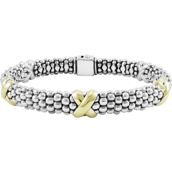 Lagos Caviar Two-tone Bracelet - Silver