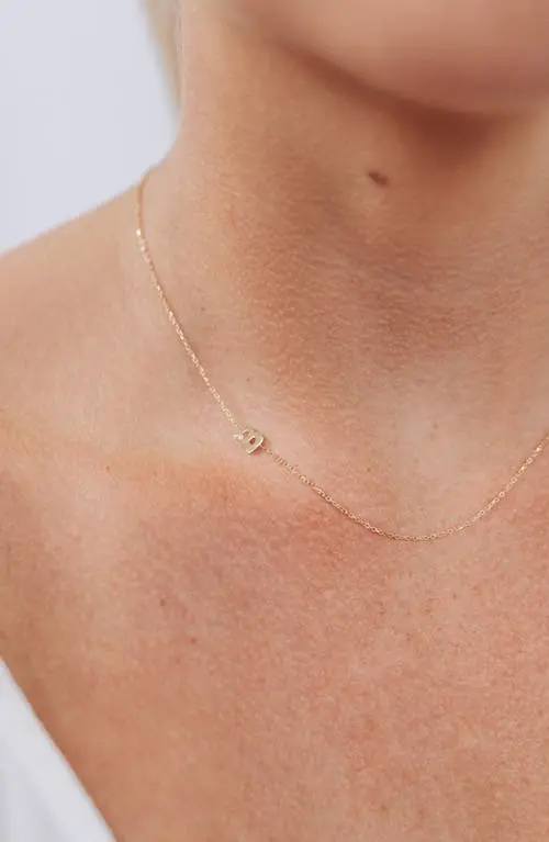 Anzie Diamond Initial Necklace - B