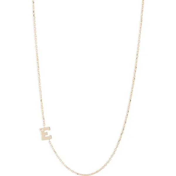Anzie Diamond Initial Pendant Necklace - E