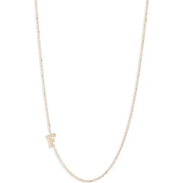 Anzie Diamond Initial Pendant Necklace - F