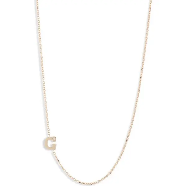 Anzie Diamond Initial Pendant Necklace - G