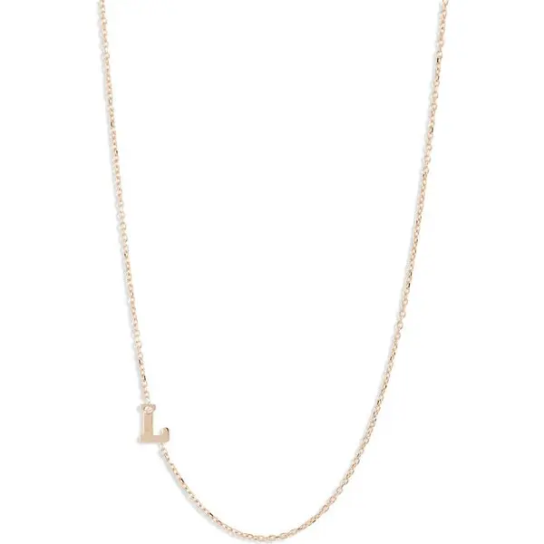 Anzie Diamond Initial Pendant Necklace - L