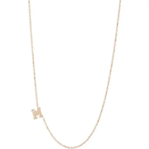 Anzie Diamond Initial Pendant Necklace - M