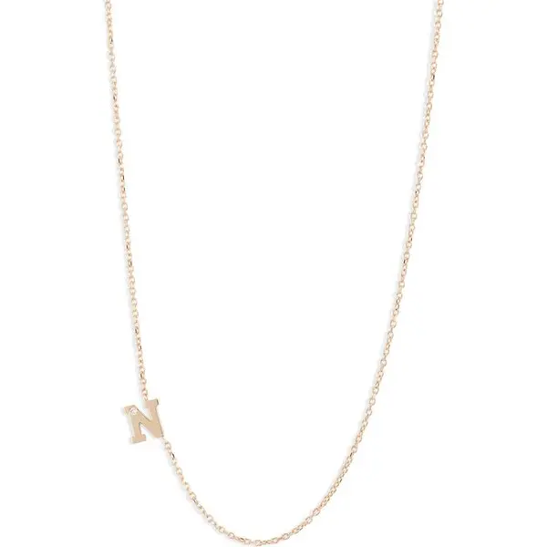 Anzie Diamond Initial Pendant Necklace - N