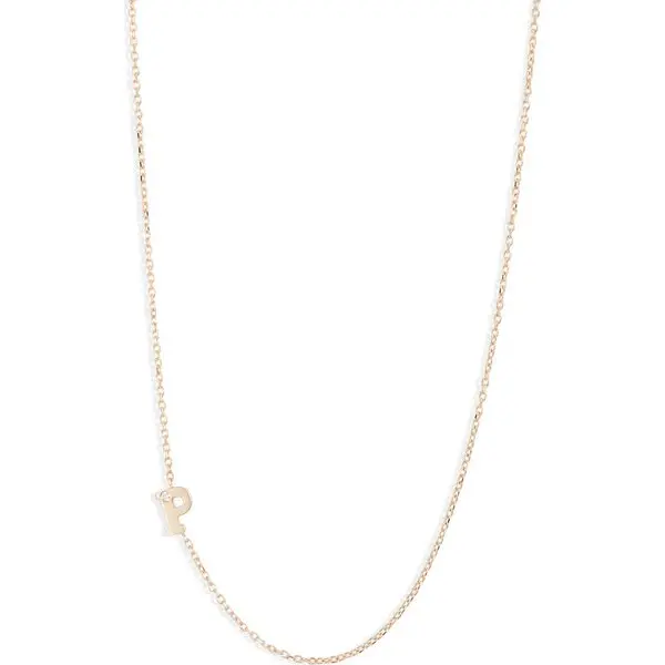 Anzie Diamond Initial Necklace - P