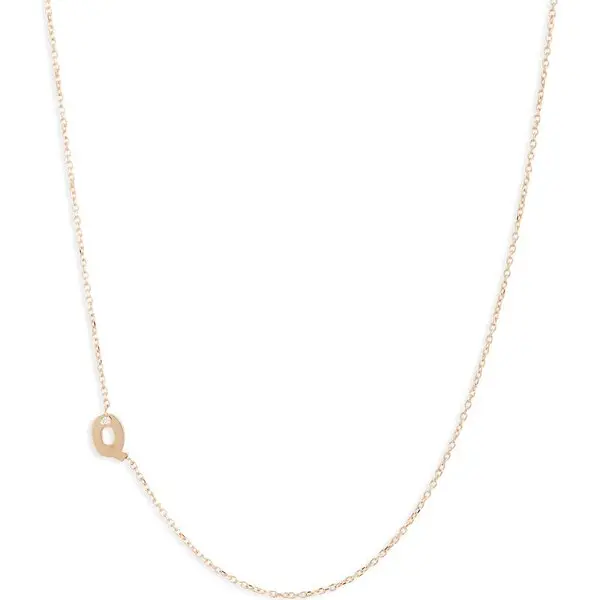 Anzie Diamond Initial Pendant Necklace - Q