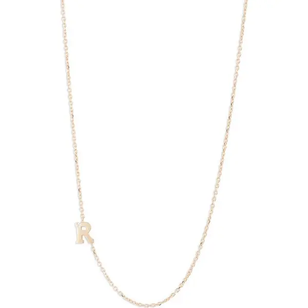 Anzie Diamond Initial Pendant Necklace - R