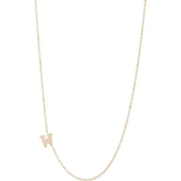 Anzie Diamond Initial Pendant Necklace - W