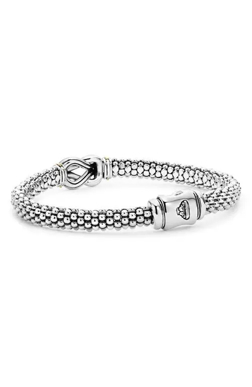 Lagos Newport Diamond Knot Bracelet - Silver