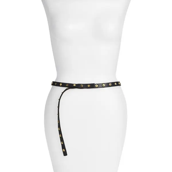 ADA Name Cala Studded Leather Belt - Black