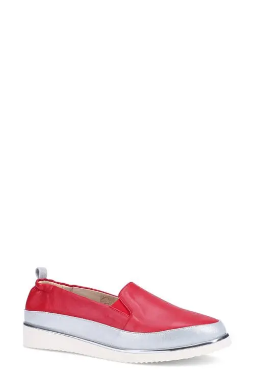 Ron White Nelleca Metallic Trim Slip-on Sneakers - Lipstick/s